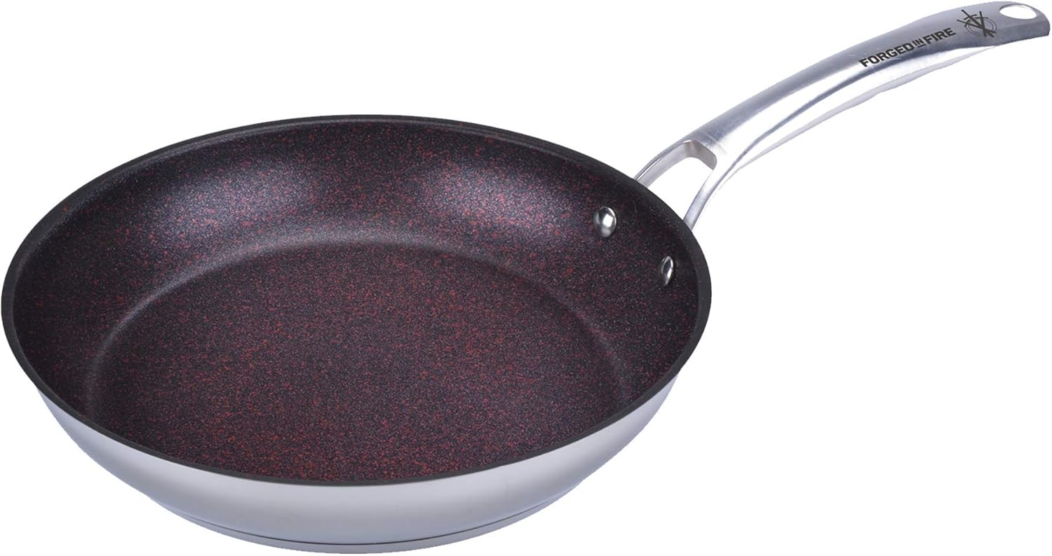 Amazon.com: History, Forged in Fire, Stainless Steel Skillet, 11.5 Inch ...