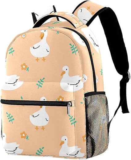 Ducks with Floral Pattern Backpack for Boys&Girls Lightweight Student ...