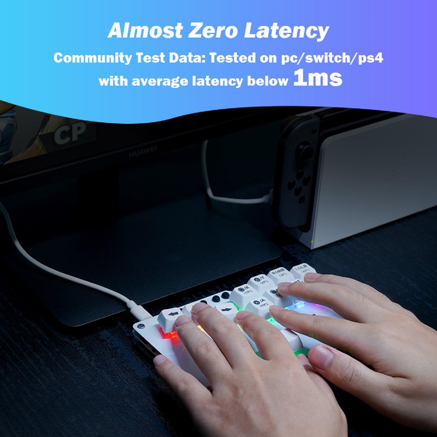 Mua BITFUNX Gaming Keypad, Mini Gamepad 12Keys All-Button Leverless ...