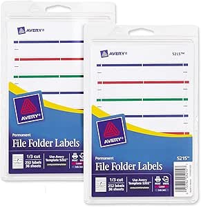 Amazon.com : Avery Print or Write File Folder Labels for Laser and ...