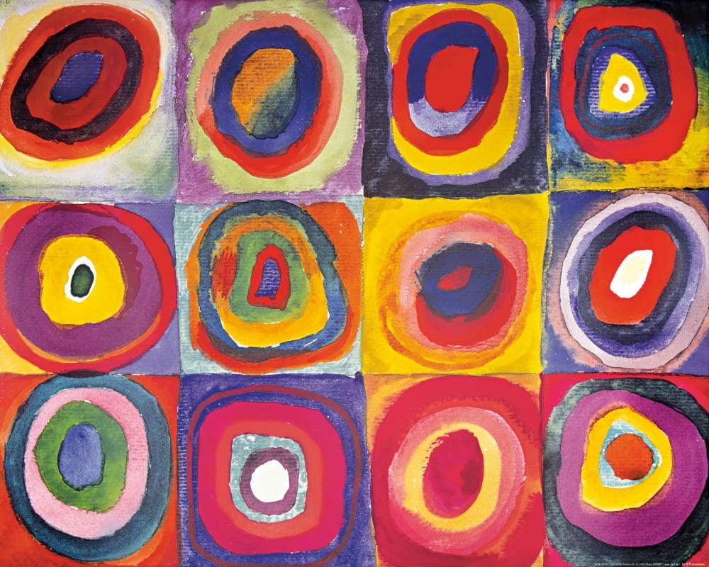 1art1 Wassily Kandinsky - Farbstudie, Quadrate Mit Konzentrischen Ringen, 1913 Poster Kunstdruck ...