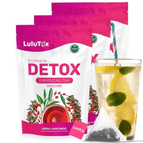 LULUTOX Detox Tea - Herbal Blend with Dandelion, Ginseng, and Ginger ...