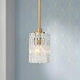 Icelight Warm Brass Mini Pendant Light Fixture 5 1/2" Wide Mid Century ...