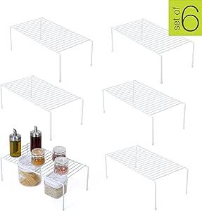 Amazon.com: Smart Design Cabinet Storage Shelf Rack - Large (8.5 x 16 ...