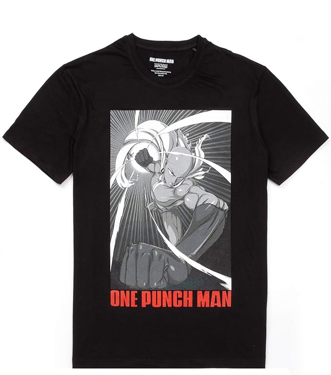 One Punch Man T Shirt for Men | Adults Saitama Superhero Series Black ...