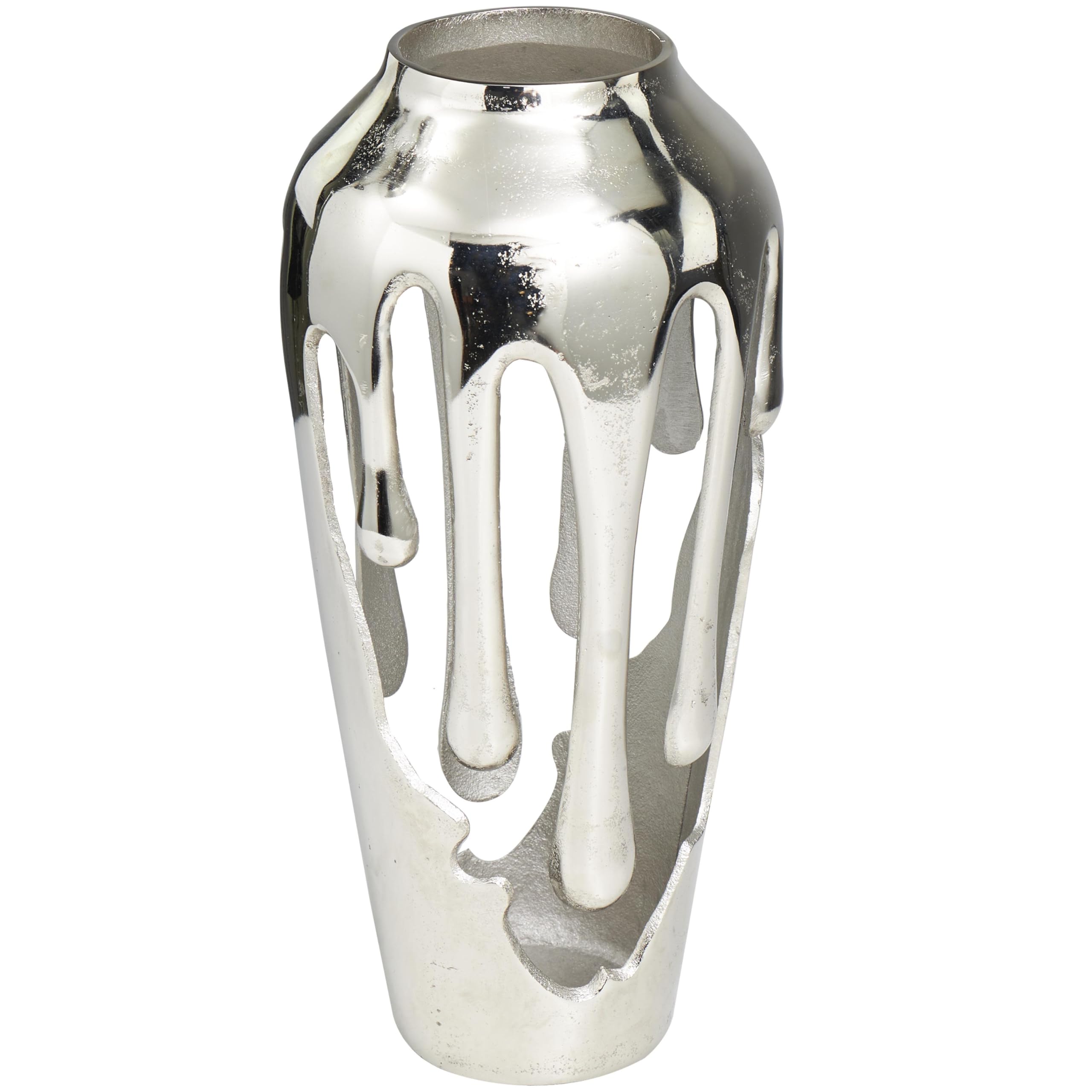 Deco 79 Aluminum Metal Decorative Vase Drip Centerpiece Vase with ...