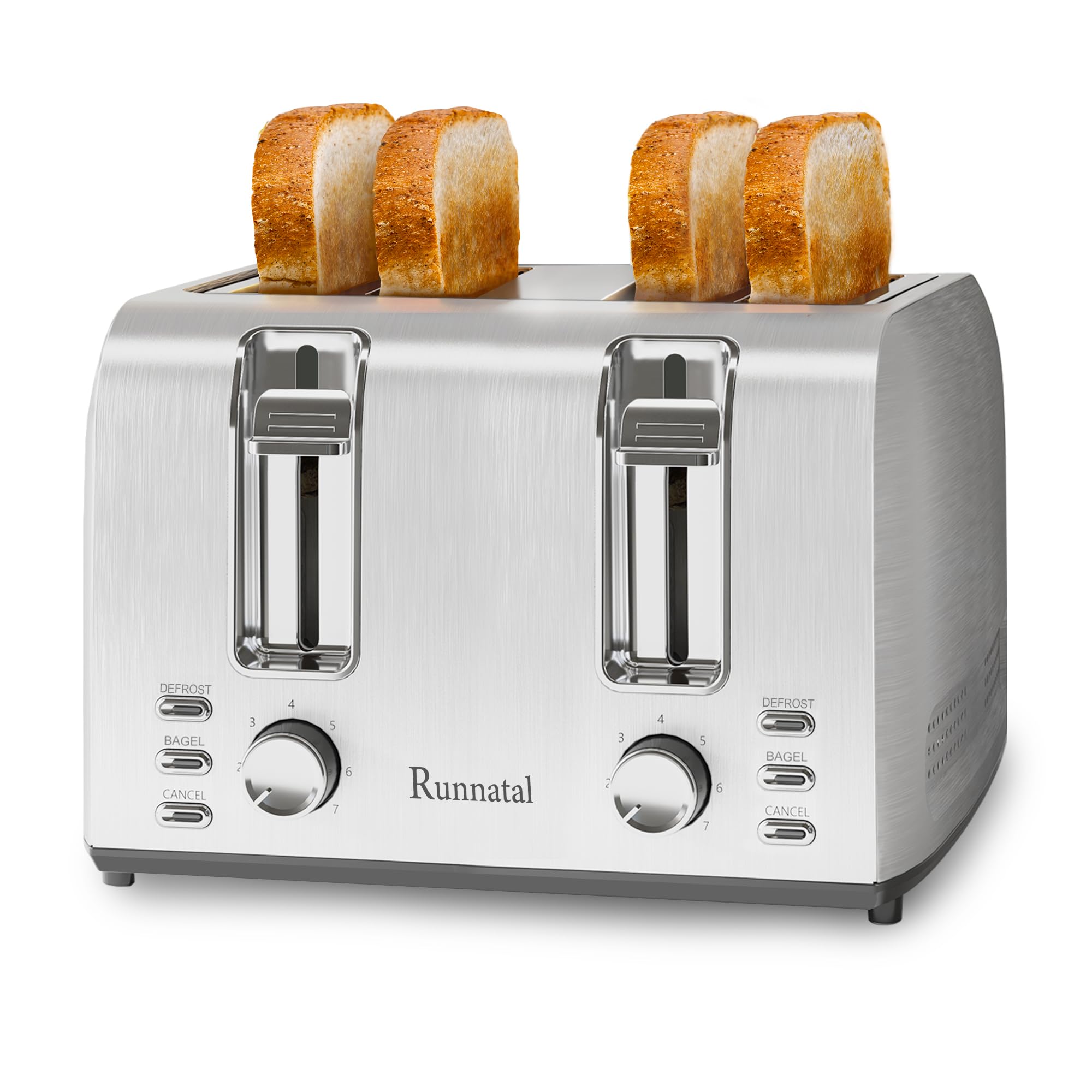 Mua Runnatal 4 Slice Toaster, Full Stainless Steel, Extra-Wide Slot ...