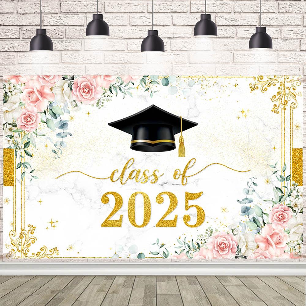 AIBIIN 7x5ft Graduation Backdrop Class of 2025 Graduation Backdground ...