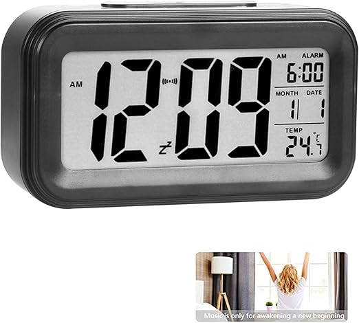 Reloj de Alarma Digital, LCD Pantalla Reloj Alarma Inteligente y con ...