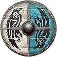 Amazon.com: JALEO Wooden Round Viking Shield, Knight Viking Shield Wooden Handicraft, Viking ...