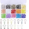 Amazon.com: 450pcs 15 Colors Assorted Bulb Safety Pins Pear Shaped Pins ...