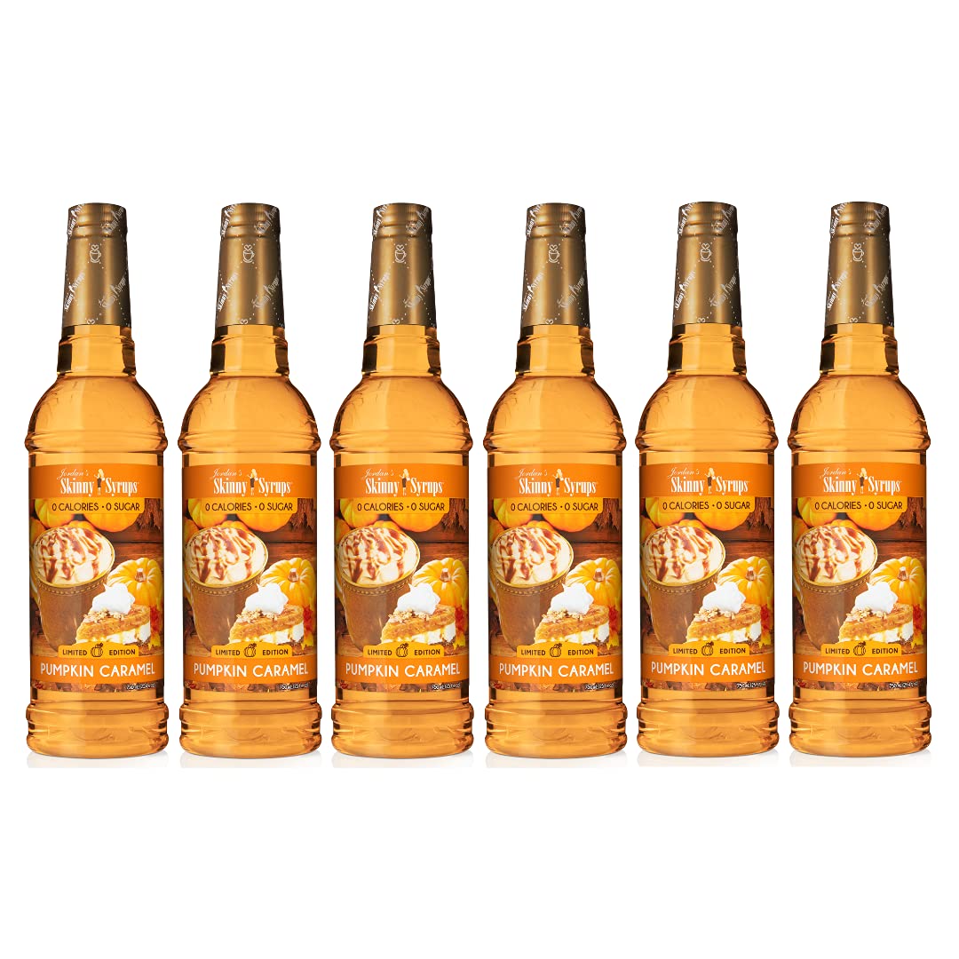Jordan's Skinny Syrups Coffee Syrup, Pumpkin Caramel Flavor Drink Mix ...