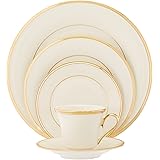 Amazon.com | Lenox Solitaire White 5-Piece Place Setting, Ivory and ...