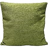 Lime Green/Cream Faux Chenille Cushion Cover Circles Design: Amazon.co ...