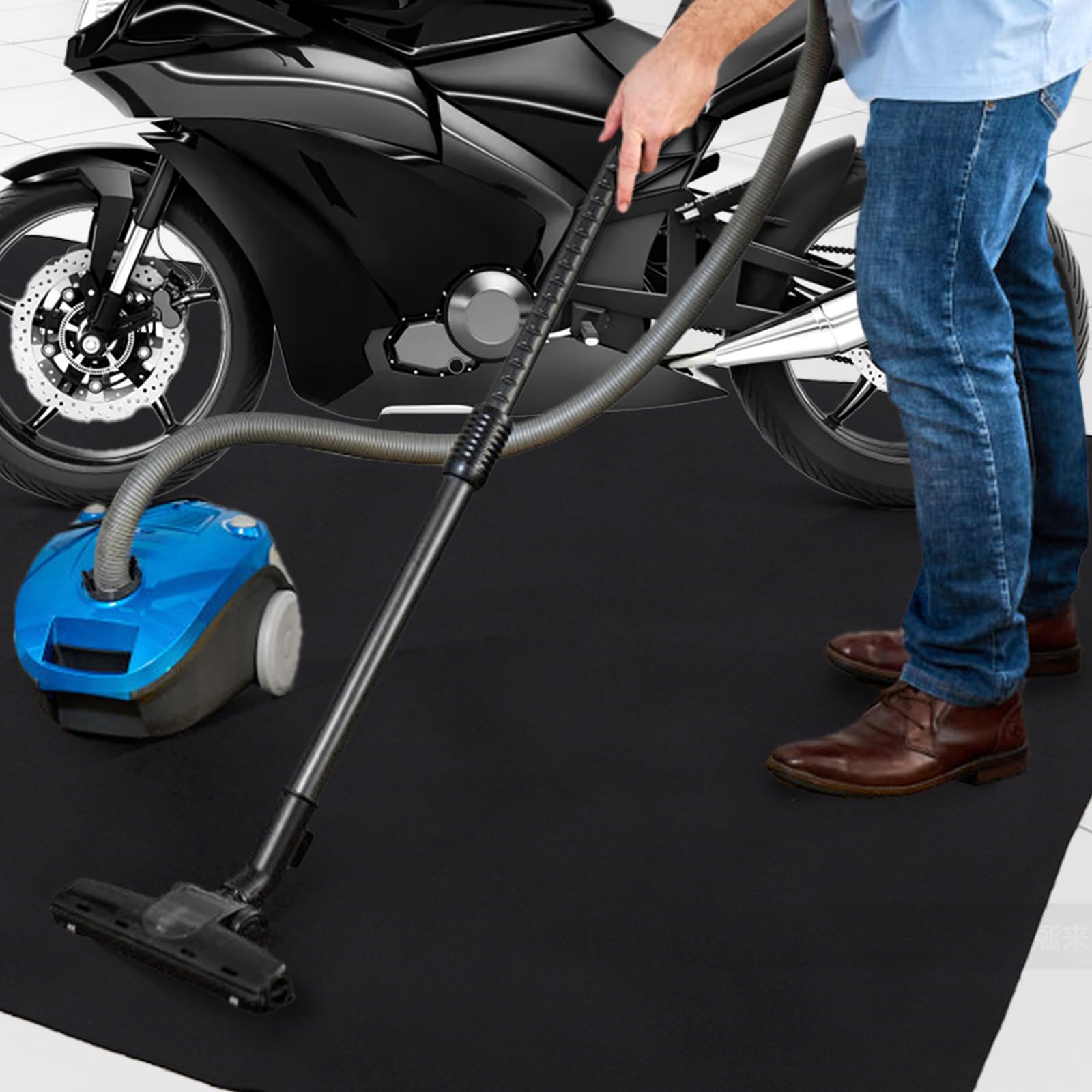 Yesland Garage Floor Mat (2 Pack), 48 X 36 Inch Oil Spill Protector, Waterproof Rubber Backing ...