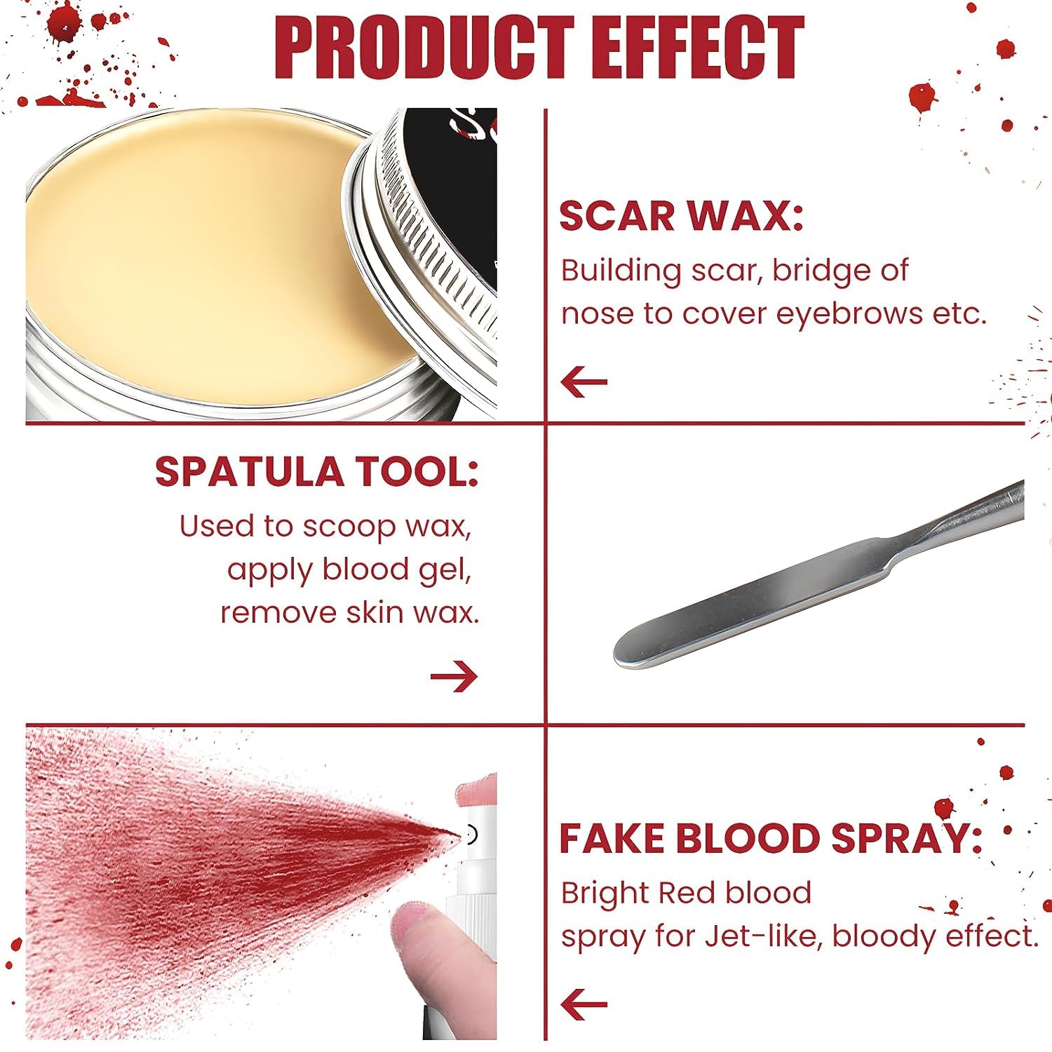 Mua Halloween Sfx Makeup Kit, Contain (Fake Wound Modeling Skin Wax ...