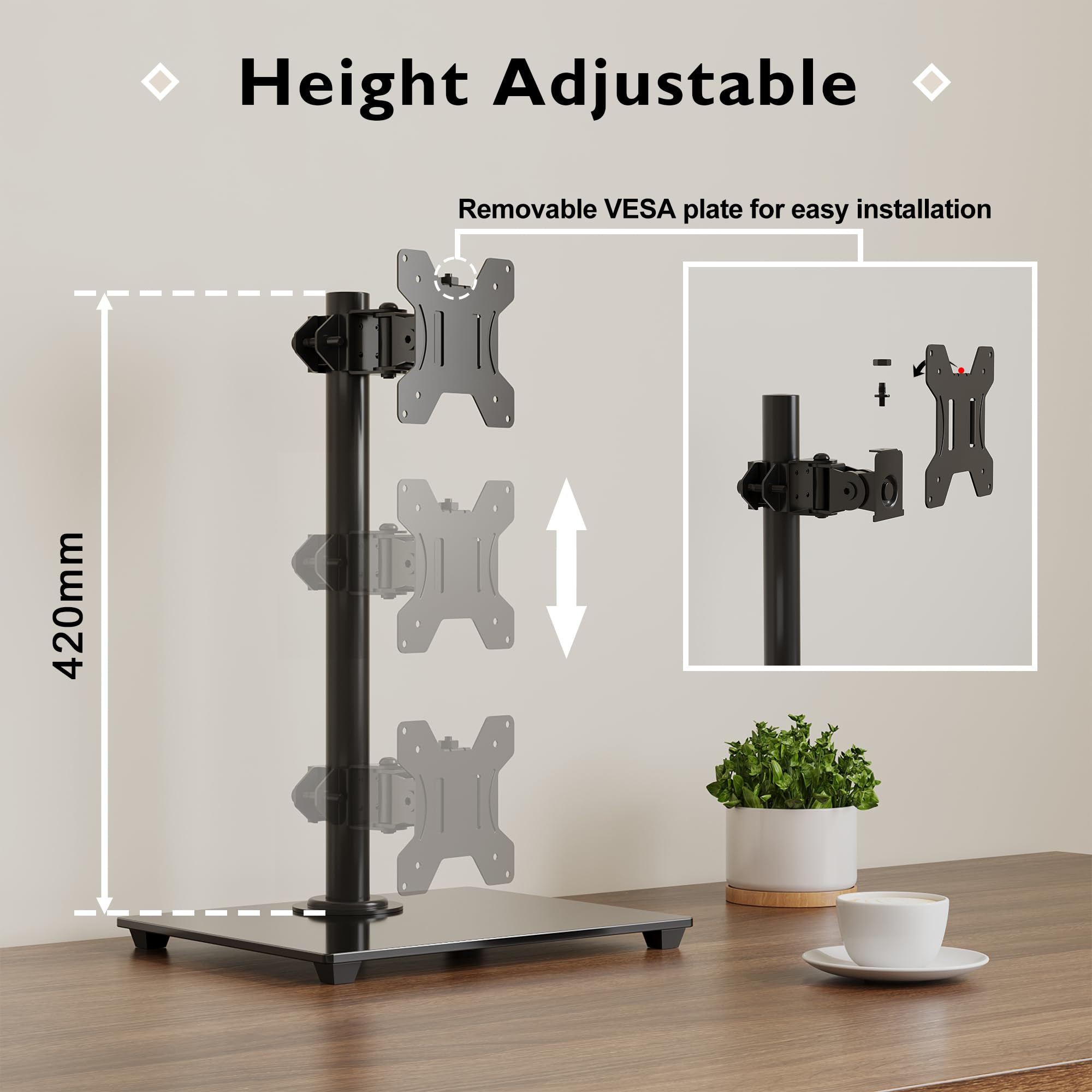 Mua BONTEC Monitor Mount for 13-32 Inch Plat/Curved Screen up to 10 kg ...