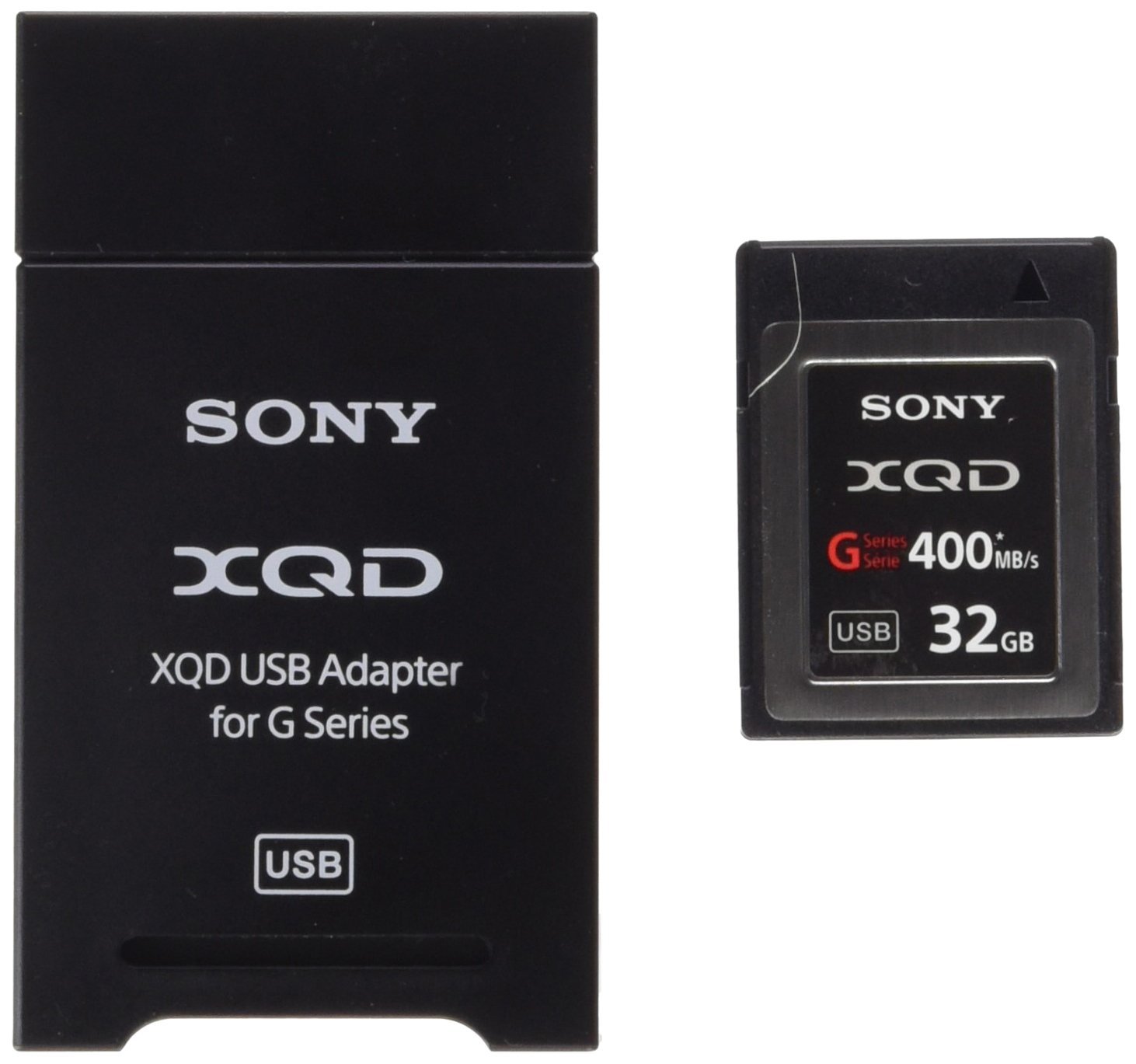 Sony 32GB XQD Flash Memory Card with USB Adaptor Read 400MB/s and Write ...