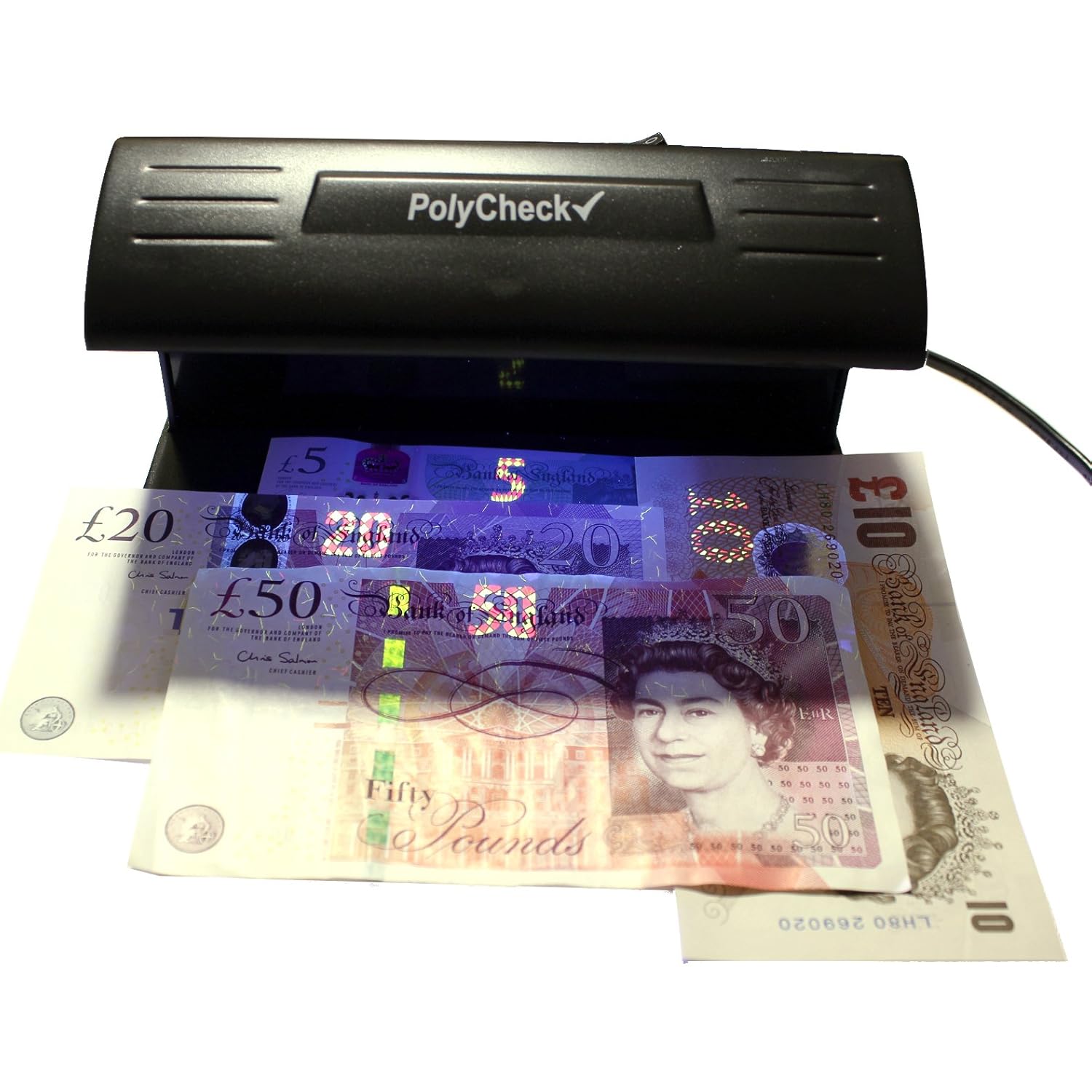 PolyCheck 2-in-1 UV Counterfeit Money Detector with White LED Light – BigaMart