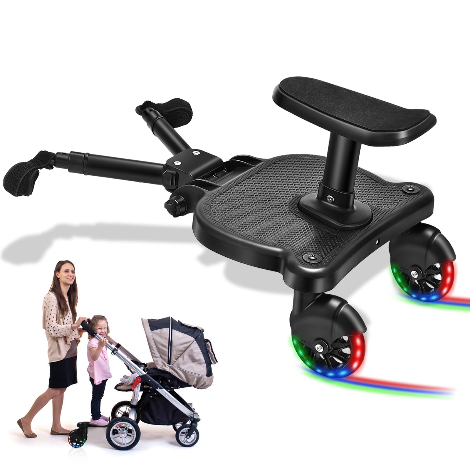 Mua Universal Stroller Board, 2 LED Lighted Wheels and Detachable Seat ...