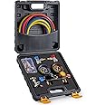 Amazon.com: Orion Motor Tech 4 Way AC Gauge Set for R410a R22 R134a Refrigerant, 4 Valve ...