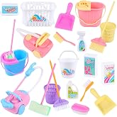Amazon.com: 16 Pcs Miniature Dollhouse Cleaning Supplies Mini Bucket ...