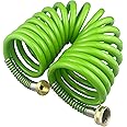 Amazon.com: Darnassus Heavy-duty PU Coil Hose, Self-Coiling Garden Hose ...