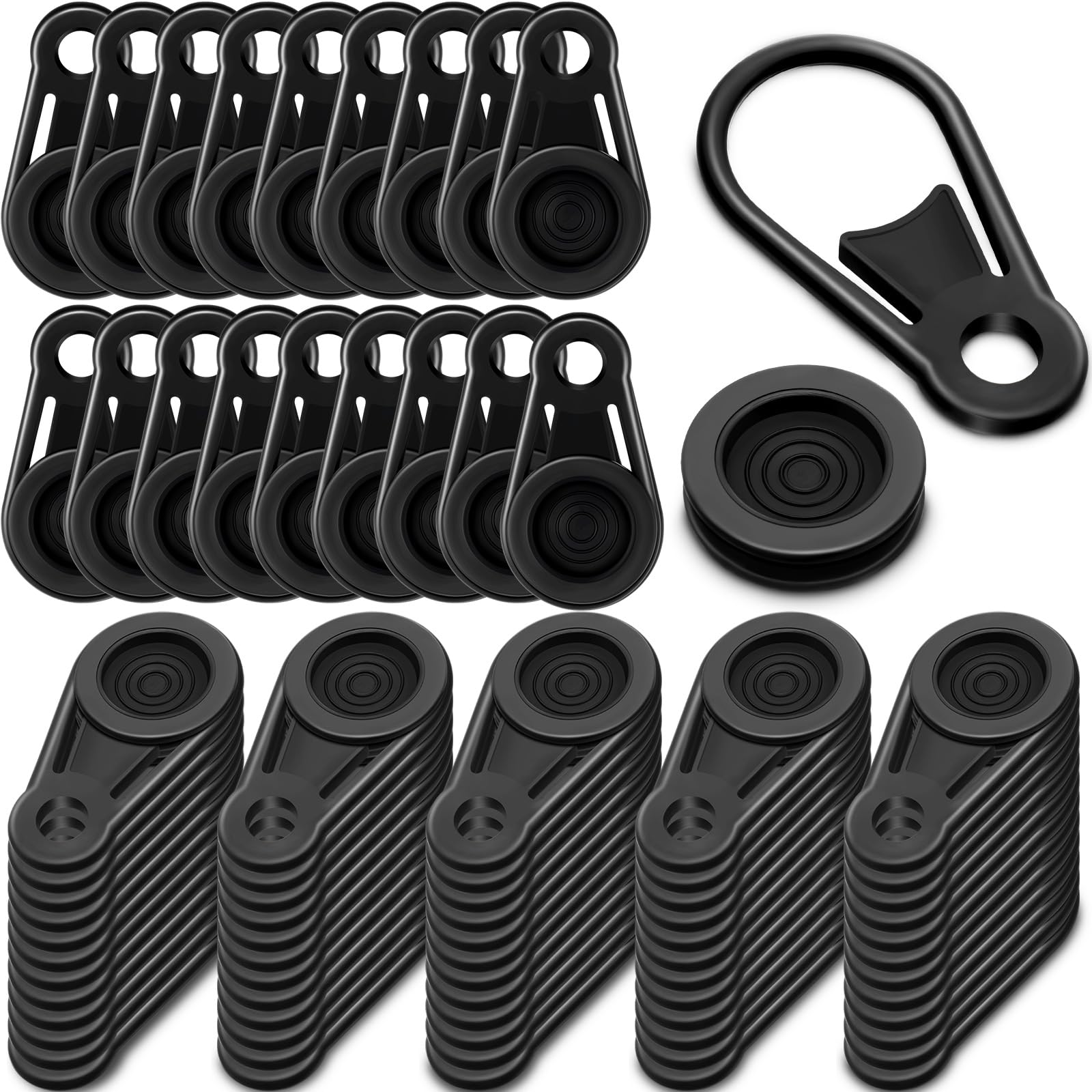 Tandefio 200 Pcs Heavy Duty Shade Cloth Clips Bulk Plastic Lock Sun ...