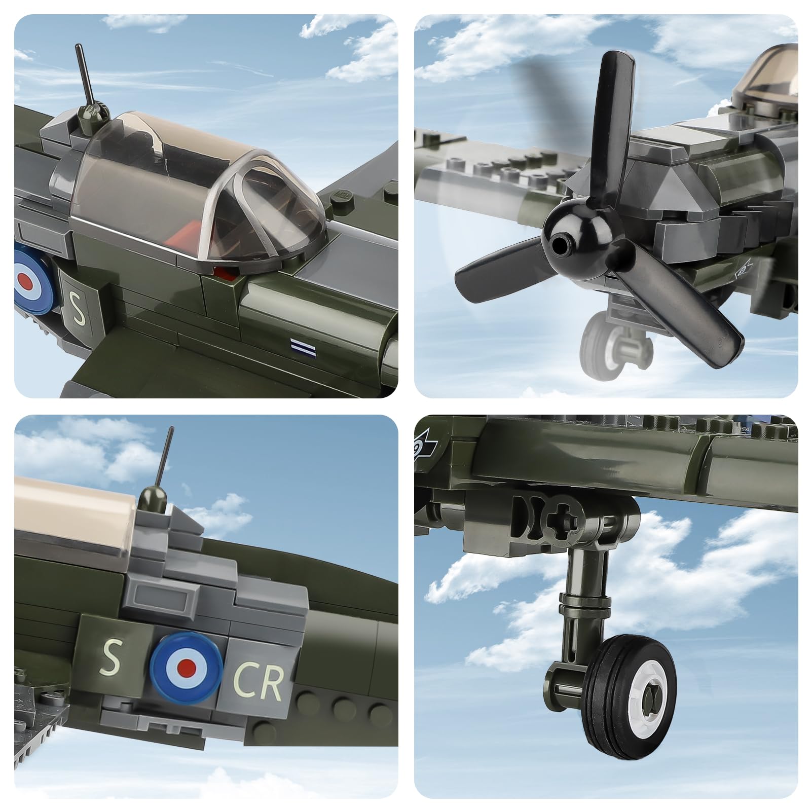 Mua TOY PLAYER Spitfire Fighter Military WW2 Plane Building Set - with ...