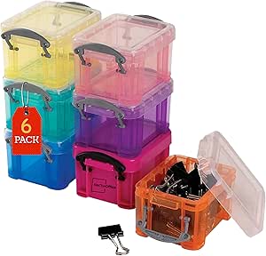 Amazon.com - 1InTheOffice Crayon Box, Stackable Crayon Storage Box ...