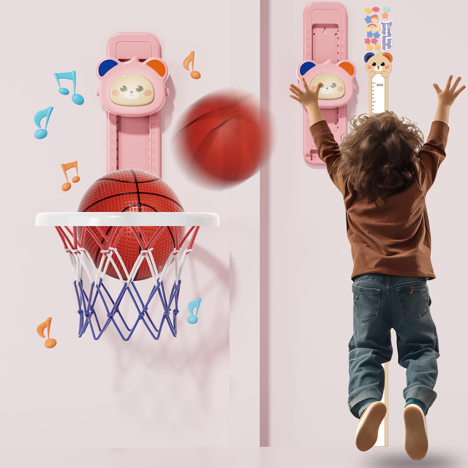 EPPO Indoor Mini Basketball Hoop for Toddlers Kids Boys Age 3-5 ...