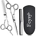 Amazon.com : Hair Cutting Scissors Thinning Shears Kit, Fcysy Hair Scissors Set Professional ...