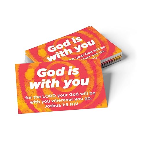 God is With You, Joshua 1:9, Bulk Pack of 25 Affirmation Scripture ...