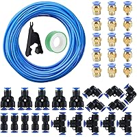 MSAEIQUN Pneumatic Tubing Blue Polyurethane PU Air Hose Pipe Tube Kit 8mm or 5/16 OD 5mm ID 10 ...
