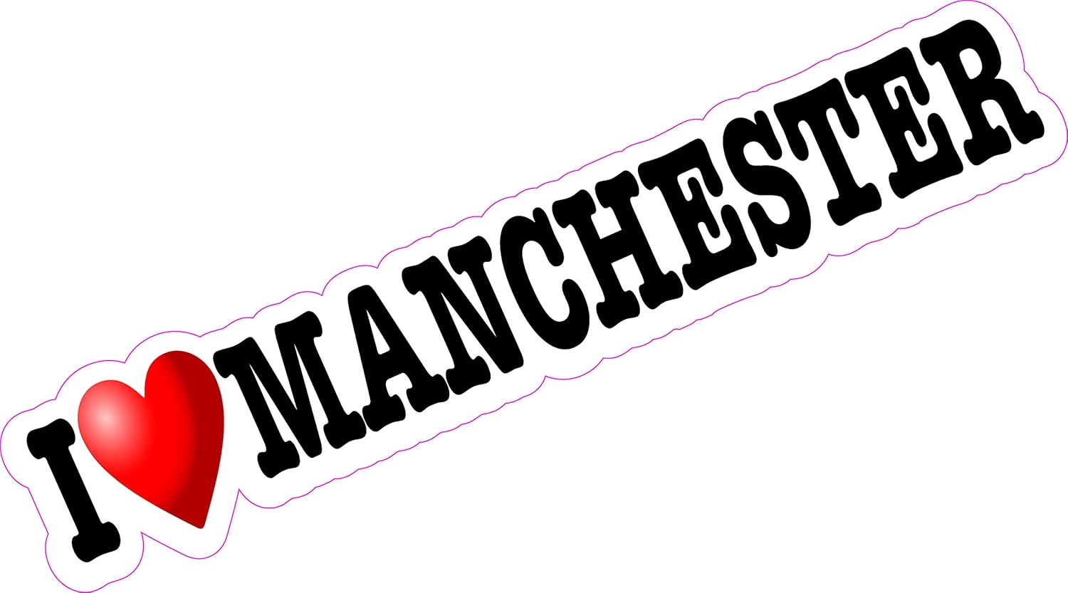 I love Manchester Vinyl Sticker Car Van Home City United Stand Together ...