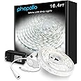 Amazon.com: phopollo White LED Strip Lights, 16.4ft Dimmable 6500k Daylight White Led Light ...