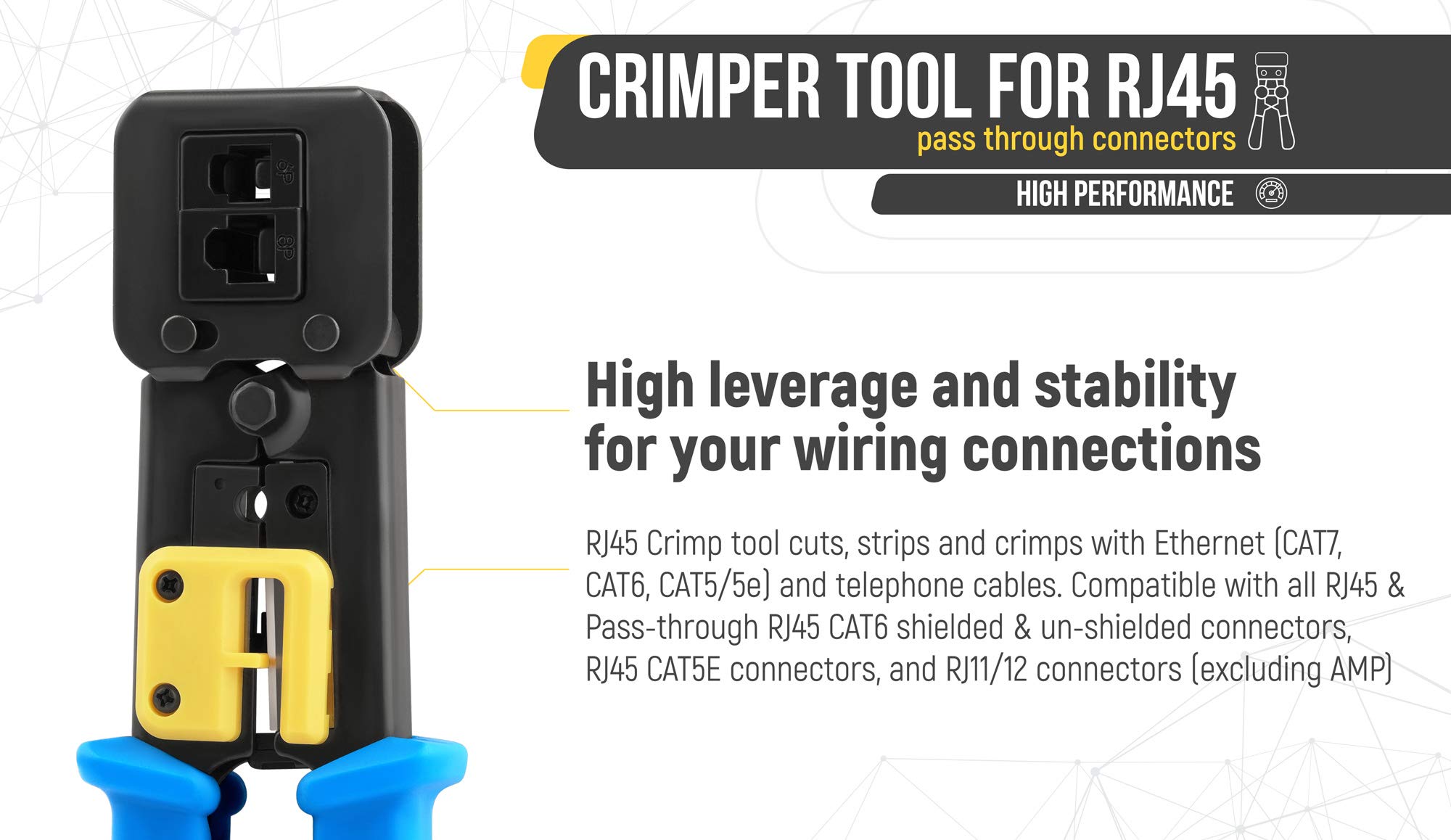 Mua Everest Media Solutions RJ45 Crimp Tool Kit, With 50 Cat6 Pass ...
