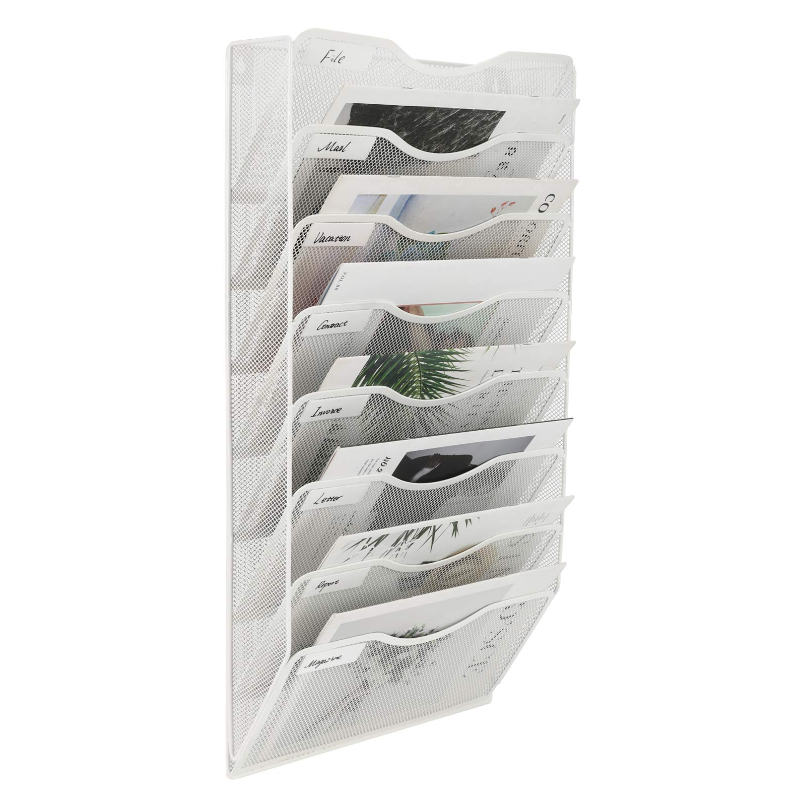 EasyPAG Office 8 Pocket Wall File Folder Holder Hanging Organizer ...