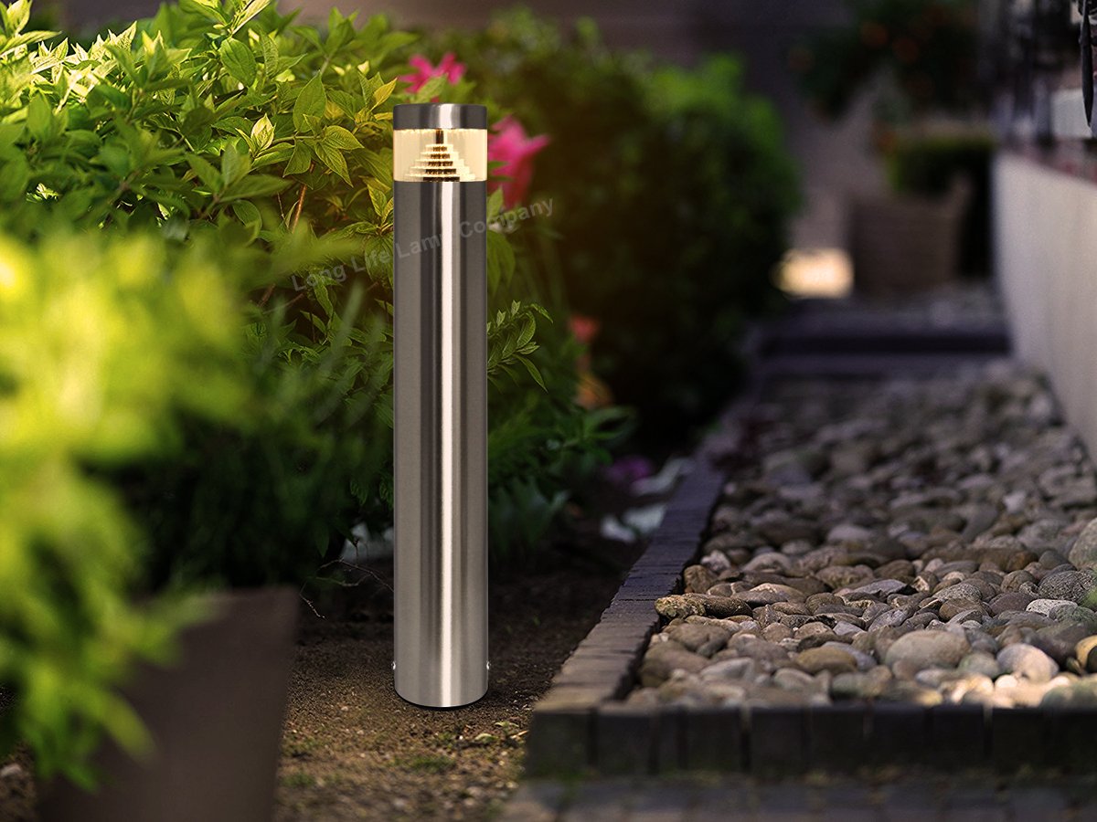Modern LED Bollard Garden Spike Lamp Post Stainless Steel Outdoor ...