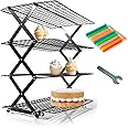 Amazon.com: RUAFOX 4-Tier Collapsible Cooling Rack for Baking - Large Multi Batch Capacity ...
