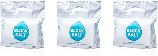 3 Bags of Water Softener Block Salt 8kg (2 x 4kg Blocks) for Harvey ...