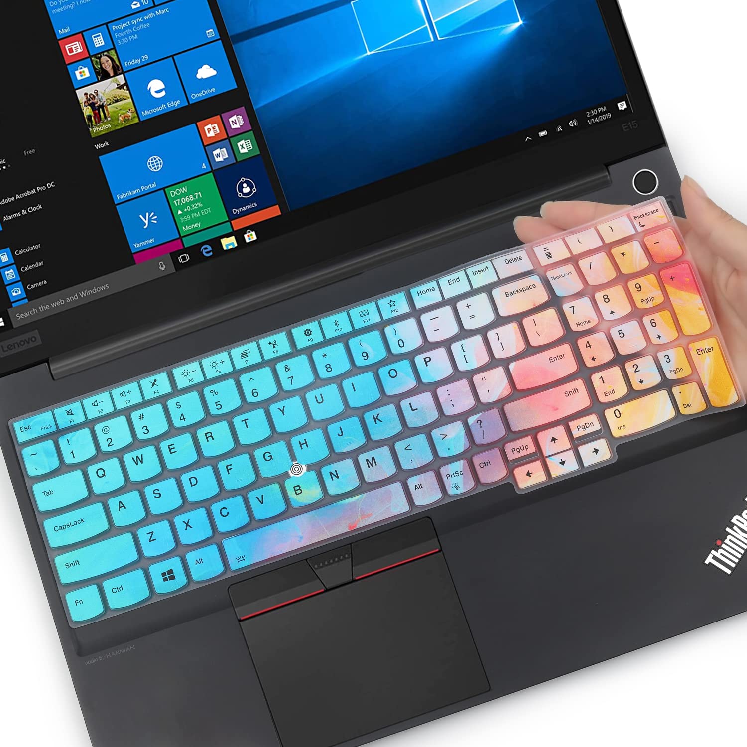 Keyboard Cover for 15.6" Lenovo ThinkPad E15 Gen 4/3/2, ThinkPad L15 ...