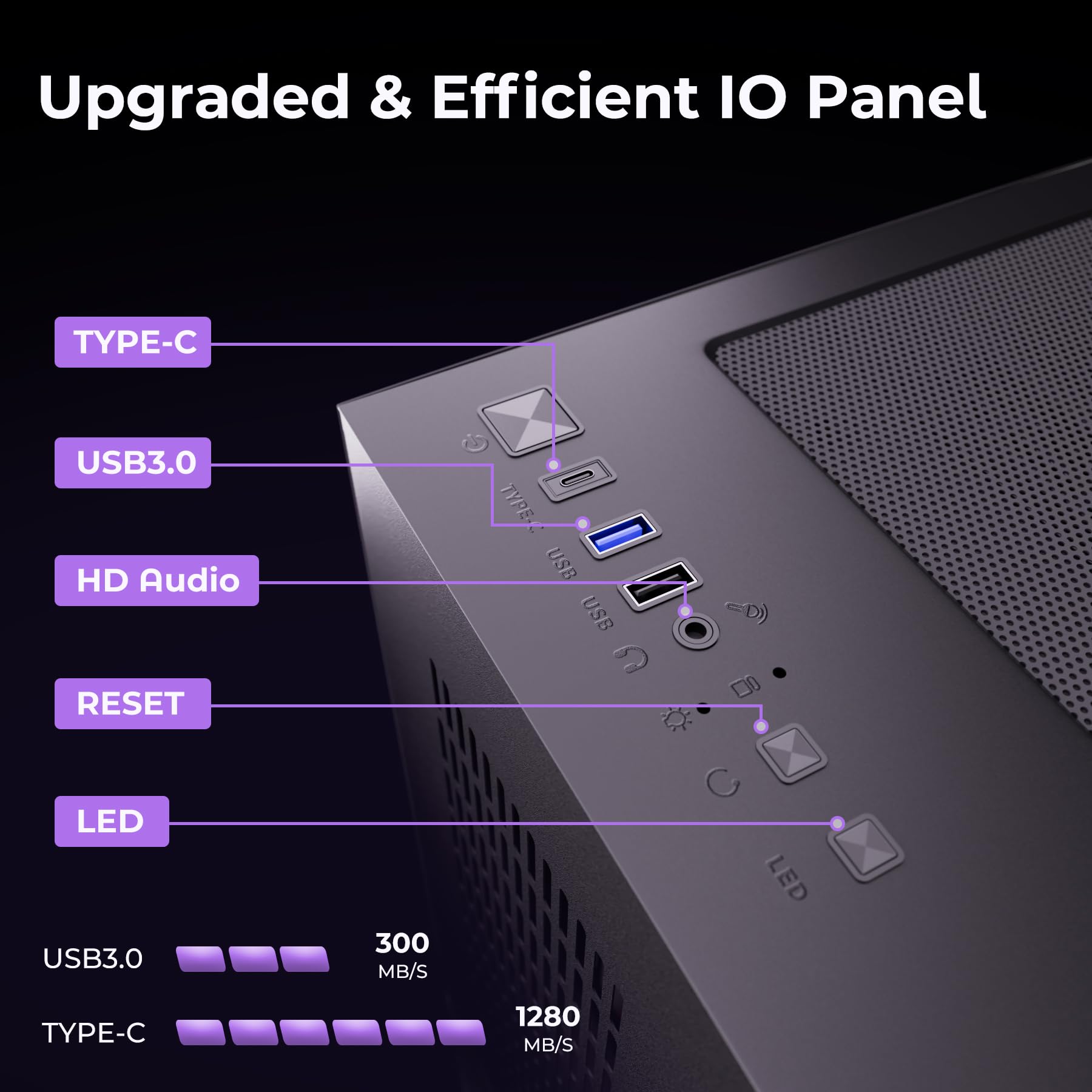 Mua Pixbyto MATX PC Case with 6 ARGB Fans Pre-Installed, Panoramic ...