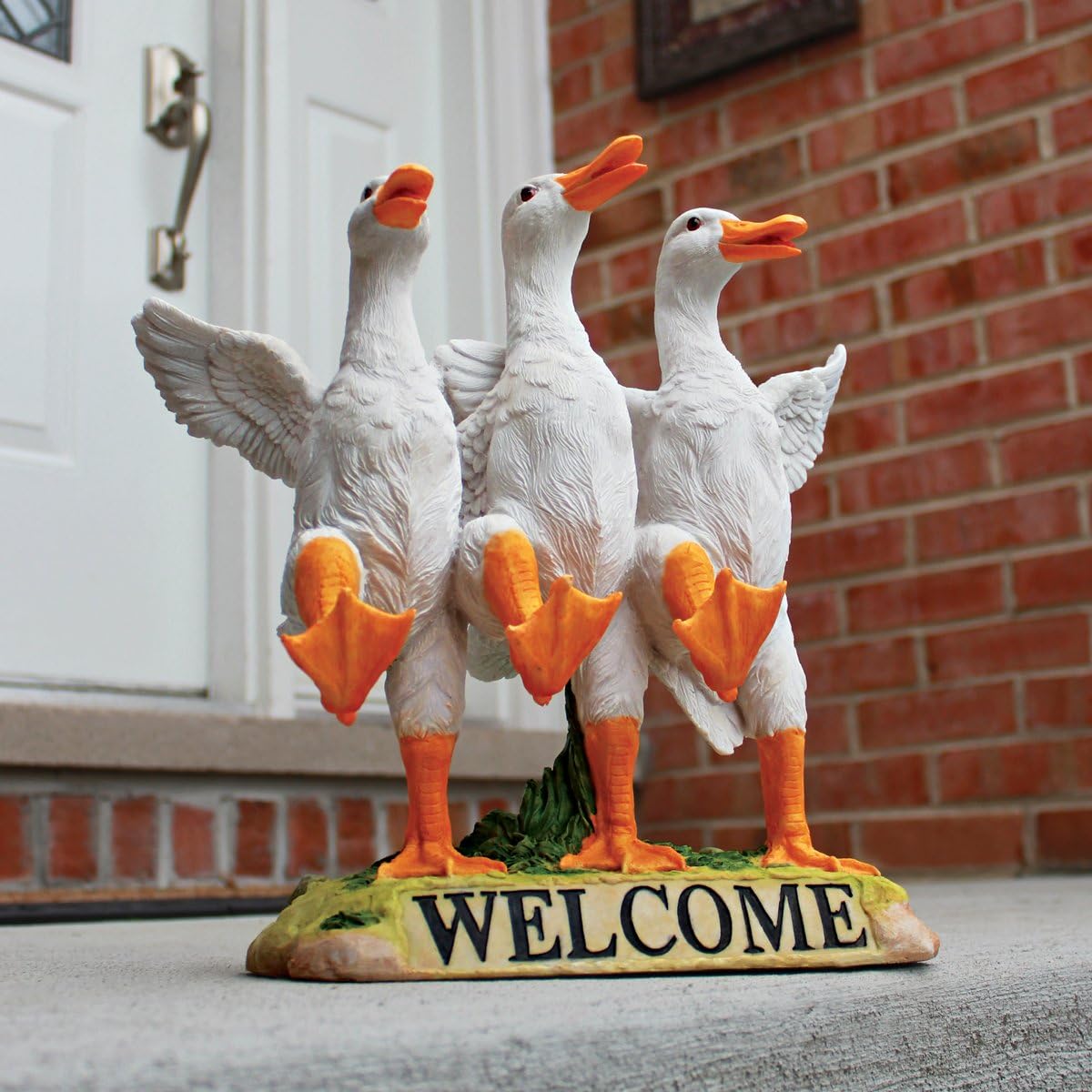 Design Toscano JQ6260 Delightful Dancing Ducks Welcome Sign Garden ...