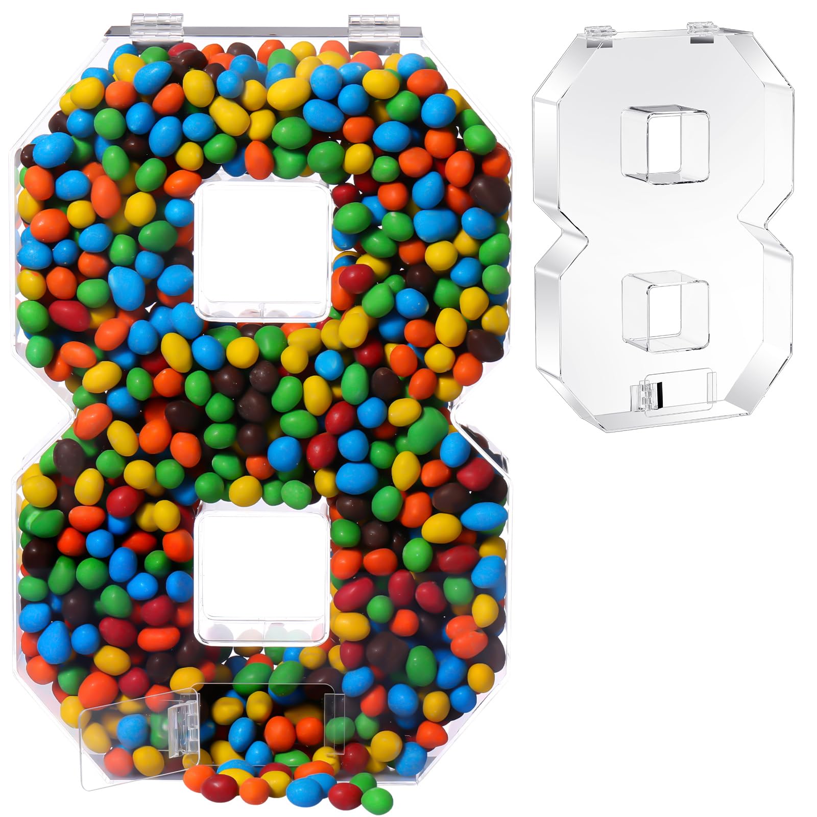 Mifoci 14.2'' Acrylic Fillable Number Candy Box Display Fillable Number ...