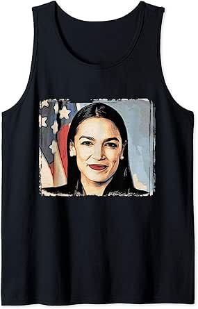 Amazon.com: AOC Shirt Alexandria Ocasio-Cortez Picture AOC Art Portrait ...