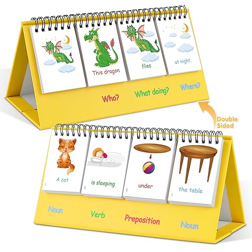 Auchq Sentence Building Flip Chart for Kids,Speech Autism Therapy ...