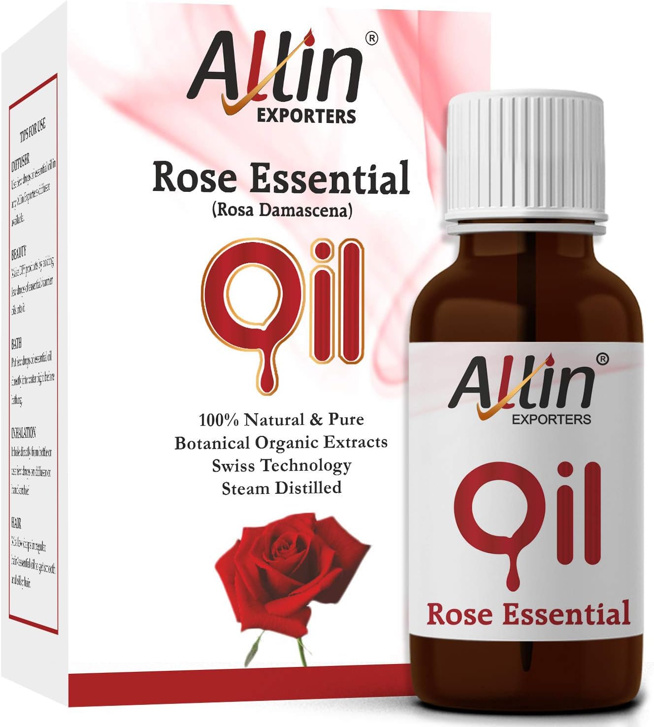 Buy Allin Exporters Rose Oil - 100% Pure, Natural & Undiluted - 15 ML ...