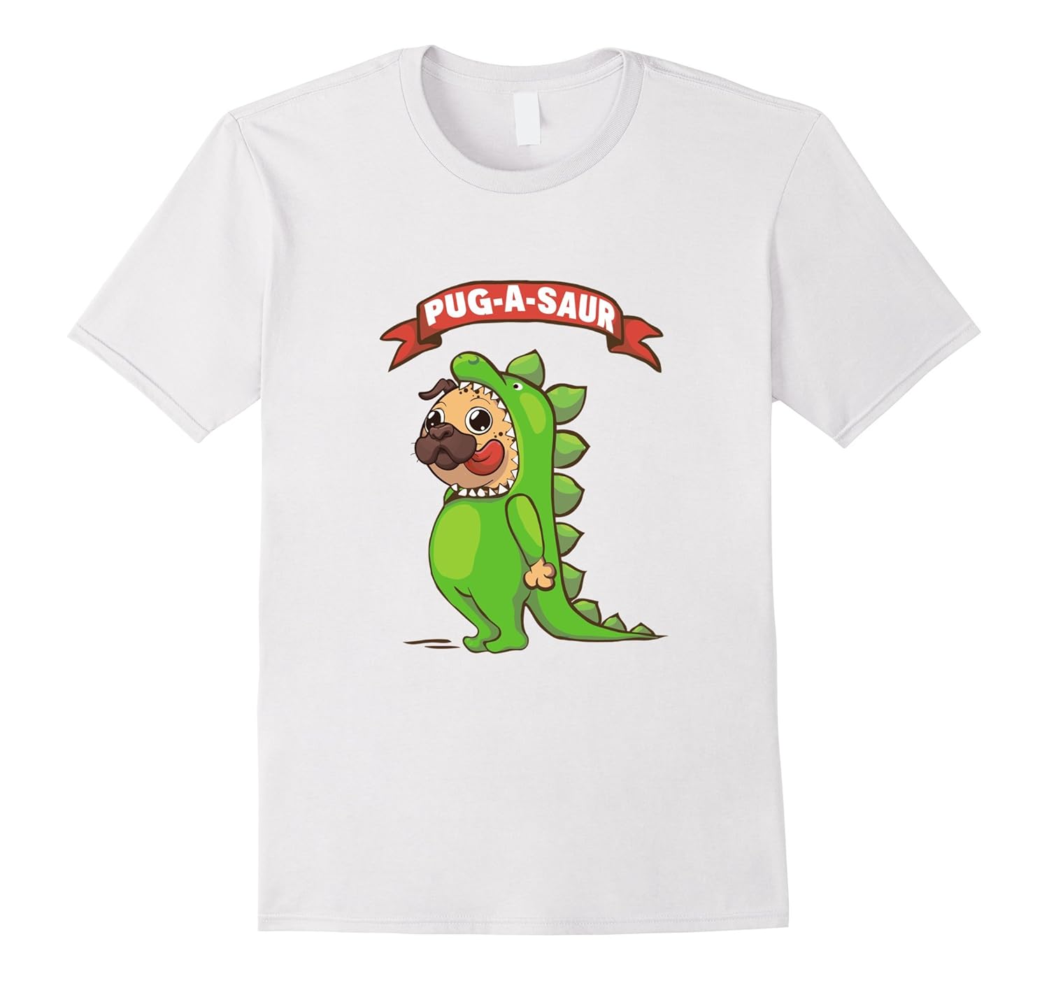 Pug-a-saur Funny Cute Dinosaur Pug Costume T-Rex T-Shirt-CL – Colamaga