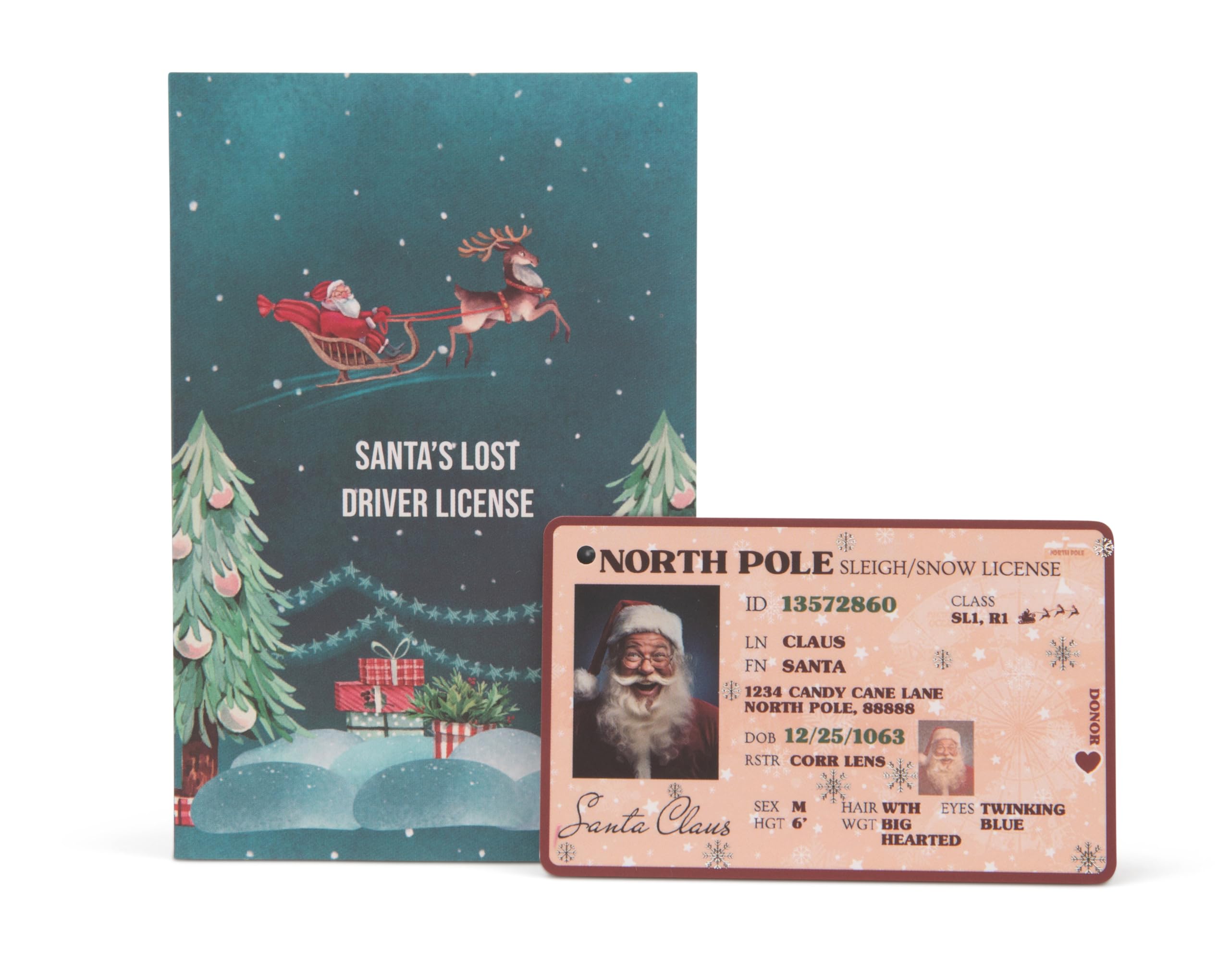 Santa's Lost Driver License - Unique Funny Christmas Tree Ornament ...